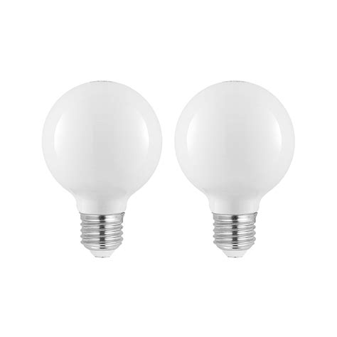 LED Lamp E27 4W G80 2 700K Dimbaar Opaal 2 Per Set Lampen24 Nl
