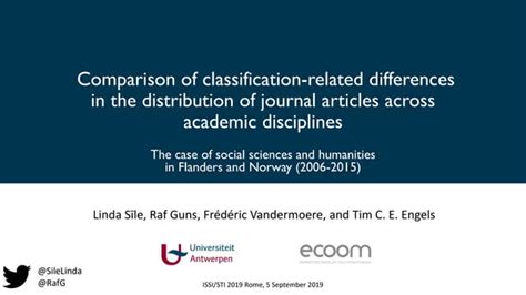 Classification Related Differences In Distribution Of Articles Across Ssh Disciplines Pdf