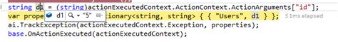 c application insights exceptions add information stack overflow