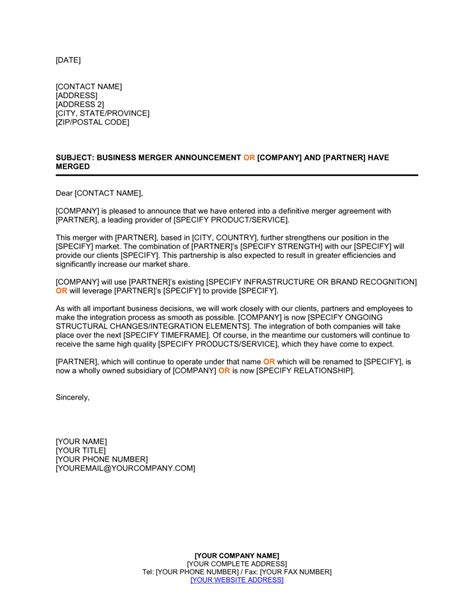 Company Announcement Letter White Modern And Minimal Important
