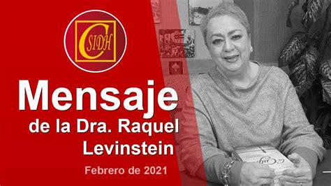 La Dra Raquel Levinstein Tiene Un Mensaje Para Ti Youtube