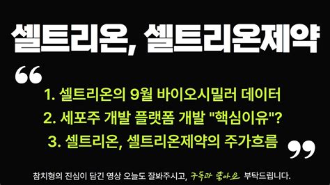 셀트리온 9월 바이오시밀러 데이터 Nice 셀트리온 3분기 실적 대박 셀트리온합병 셀트리온목표가 셀트리온제약 Youtube