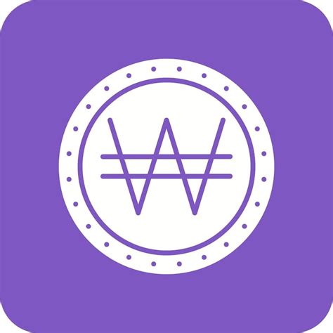 Premium Vector Won Icon