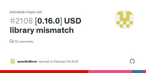 0160 Usd Library Mismatch · Issue 2108 · Autodeskmaya Usd · Github