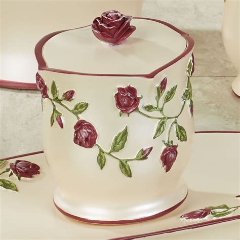 Claret Rose Covered Jar Touch Of Class