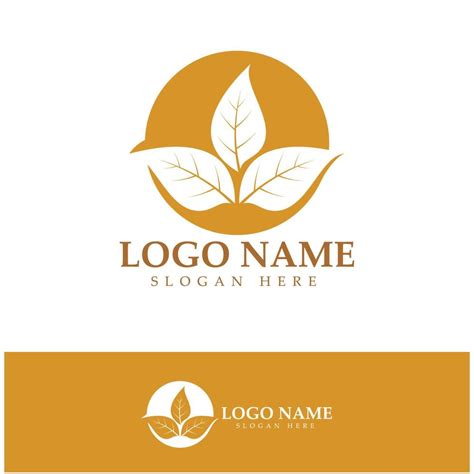 Logo De Feuille De Tabac Champ De Tabac Et Vecteur De Conception De