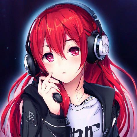 Anime Girl Wearing Hoodie And Headphones