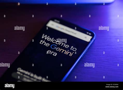 New Google Innovation Gemini AI Language Model Pictured On Mobile Phone Screen Stock Photo Alamy