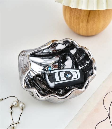 Silver Ceramic Clamshell Decoration Aesthetic Decor Shop