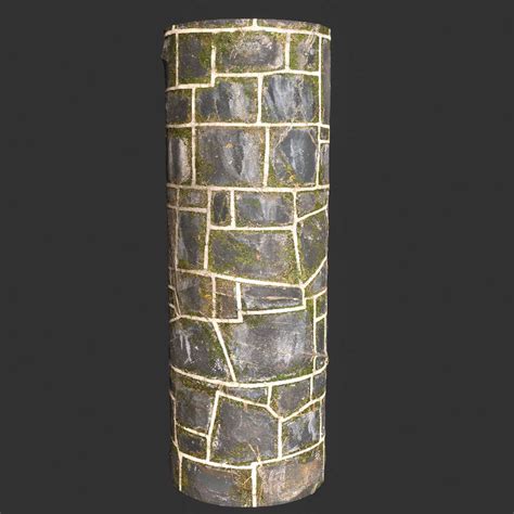 Moss Decorative Stone Wall 3d Render Digital Art By Omer Kamal