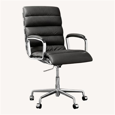 Restoration Hardware Oviedo Office Black Leather Aptdeco