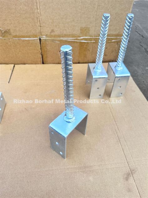 Hot Dip Galvanized Wood Post Base Brackets Metal Anchors For Timber