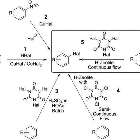 Different Reaction Pathways To Produce Halogenated Aromatics 1