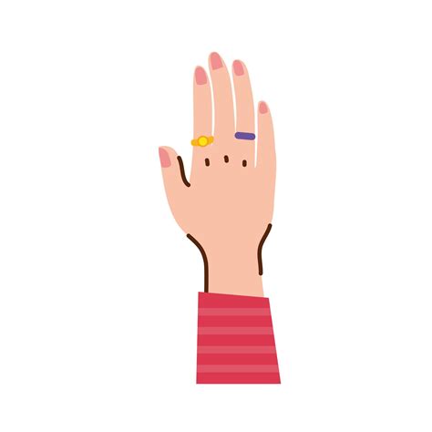 Beautiful Hand Of Woman With Rings 2717966 Vector Art At Vecteezy