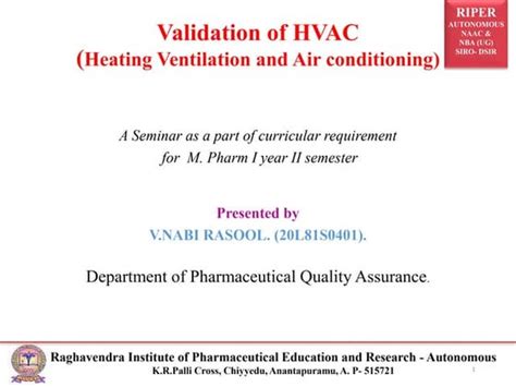 Hvac Validation Pdf