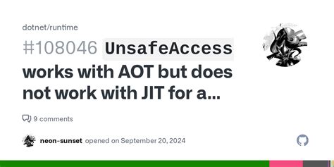 `unsafeaccessor` Works With Aot But Does Not Work With Jit For A Type Of Class Shape · Issue