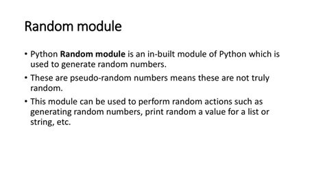 Programming 1 Term 1 Lesson Random 1 Online Presentation