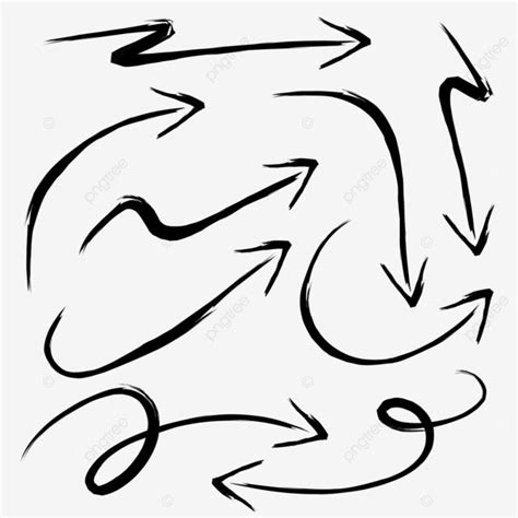 Aesthetic Abstract Black Arrow Collection Vector Arrow Aesthetic