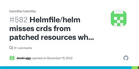 Helmfilehelm Misses Crds From Patched Resources When Using Transformers In A Release · Issue