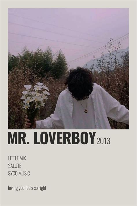 Little Mix Mr Loverboy Minimalist Polaroid Poster How Are You