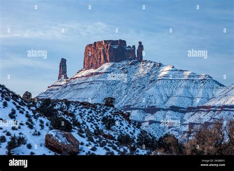 Castle Rock Castleton Tower And The Rectory Priest And Nuns In Winter