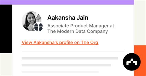 Aakansha Jain Associate Product Manager At The Modern Data Company The Org