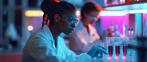 Multicultural Group Of Young Scientists Conducting Research Premium