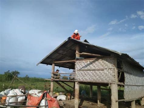 ဧရာဝတီမြစ်ရေမြင့်တက်၍ ကမ်းပါပြိုကျမှုဖြစ်နေသည့် လက်ပံဇင်ကျေးရွာရှိ