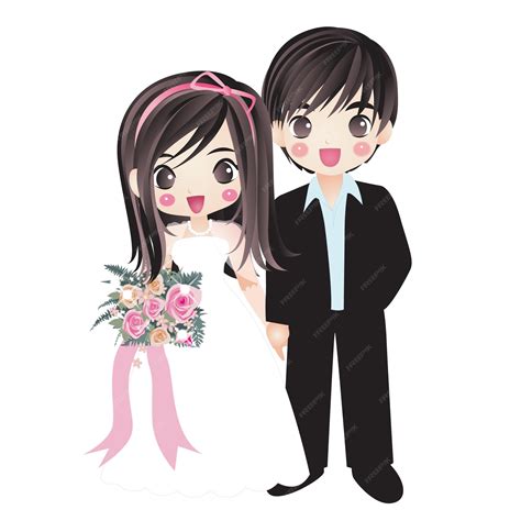 Anime Couples Wedding Drawing