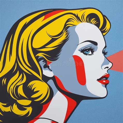 Roy Lichtenstein Style Ben Day Dot Halftones Comic Pop Art Housewife