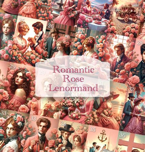 Romantic Rose Lenormand Lenormand Card Lenormand Card Deck Oracle