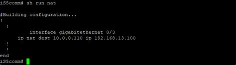 Destination NAT Configuration