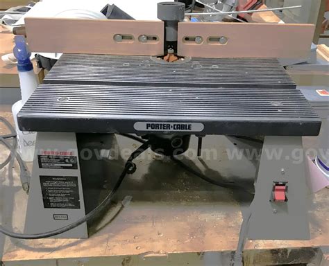 The Lot Is For A Used Porter Cable Router Table And Router Fw Govdeals
