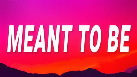 Bbno Meant To Be Lyrics Youtube