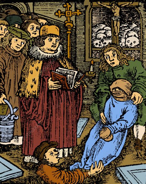 Black Death Plague Victim Medieval Funeral Stock Image C052 7340