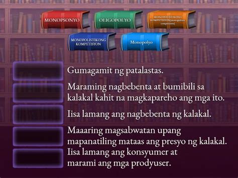 Mga Istruktura Ng Pamilihan Match Up