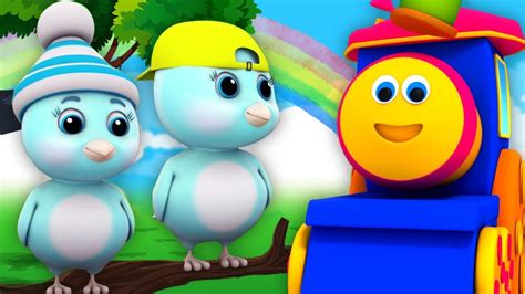 두 마리의 작은 칙칙한 새들 밥 열차 보육 운율 어린이시 한국의 노래 Two Little Dicky Bird