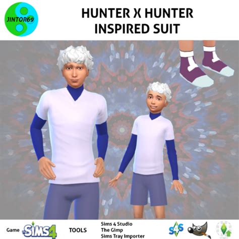 Killua Zoldyck Of Hunter X Hunter Inspired Costume Tights For Sims 4