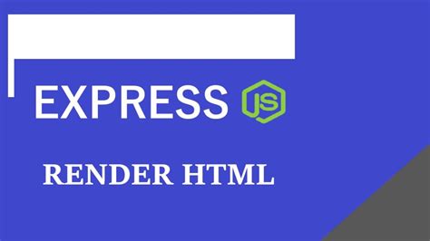 How To Render HTML File In Express JS VR SoftCoder
