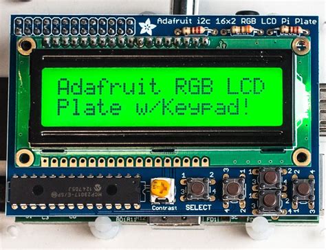 Adafruit RGB Positive X LCD Keypad Kit For Raspberry Pi LCD Al