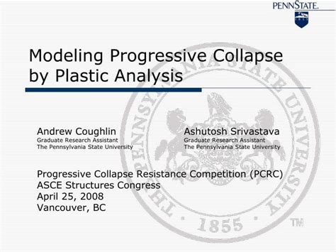 Ppt Modeling Progressive Collapse By Plastic Analysis Powerpoint