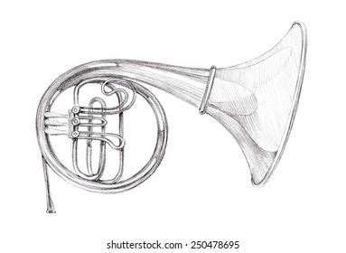 French Horn Sketch Stock Illustration 250478695 Shutterstock