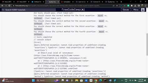 Quality Assurance Js Assertions Backend Development The Freecodecamp Forum