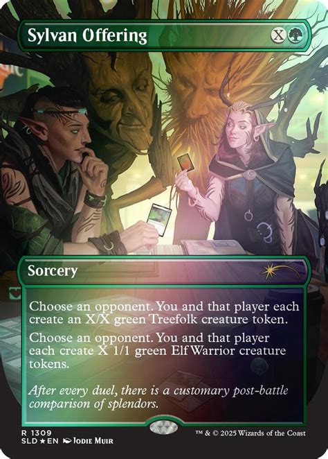 Sylvan Offering Rainbow Foil Secret Lair Drop Series Magic The