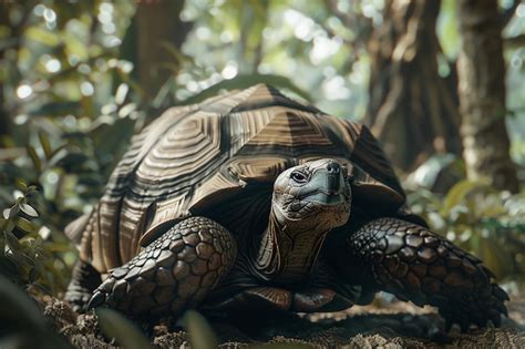 Premium Photo Witness The Timeless Elegance Of A Giant Tortoise