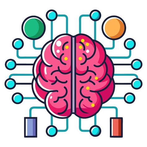 Artificial Ai Brain Icon Ai Machine Digital Robot Hand Drawn Doodle Line Icon Premium Ai