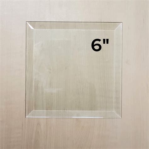 6 Square Clear Beveled Glass 6 Inch 10 Pack Robins Glass