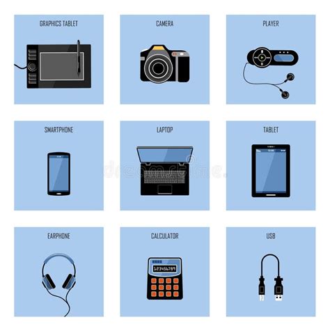 Vector Gadgets Icons Set Stock Vector Illustration Of Reader 34988684