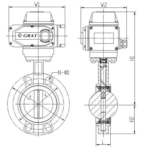 Upvc Plastic Wafer Type Butterfly Valve Electricity Modulated Control