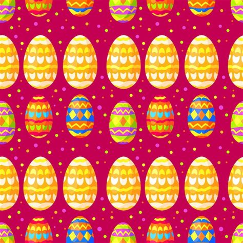 Premium Vector Seamless Pattern With Easter Eggs With An Ornament